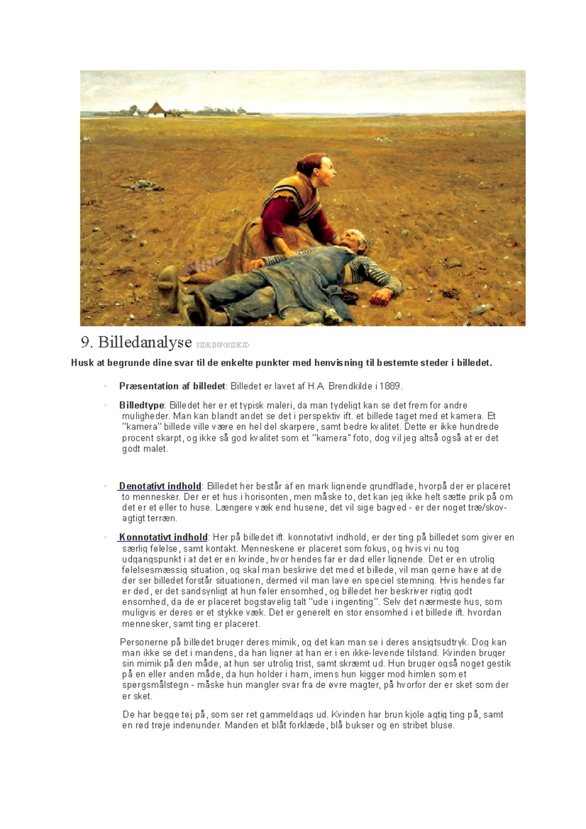 Billedeanalyse dansk hhx - 9. Billedanalyse SIDE·INFOSIDE·ID Husk at begrunde dine svar til de ...