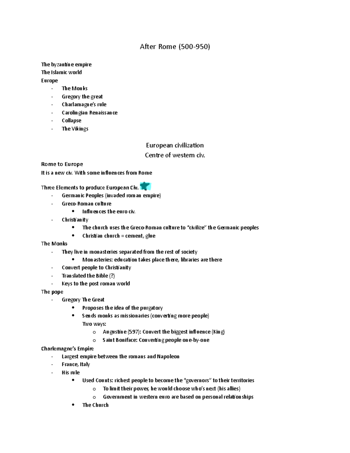 After the fall of Rome pt2 - After Rome (500-950) The byzantine empire ...