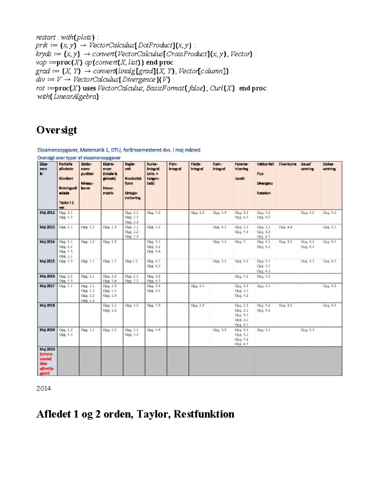 Forår-Skabelon-Mat-PDF alle eksamens opgaver - restart:with plots : prikd x,y /VectorCalculus ...