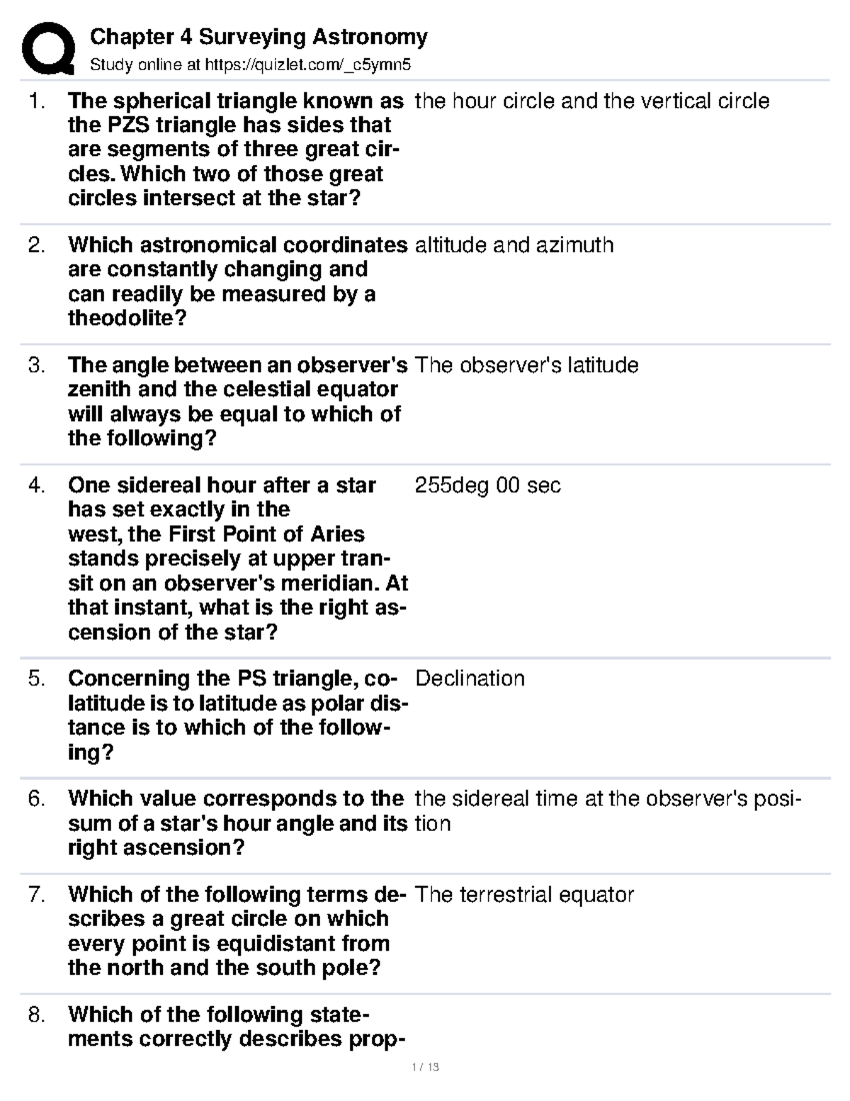 Astro - looks fam - Study online at quizlet/_c5ymn The spherical ...