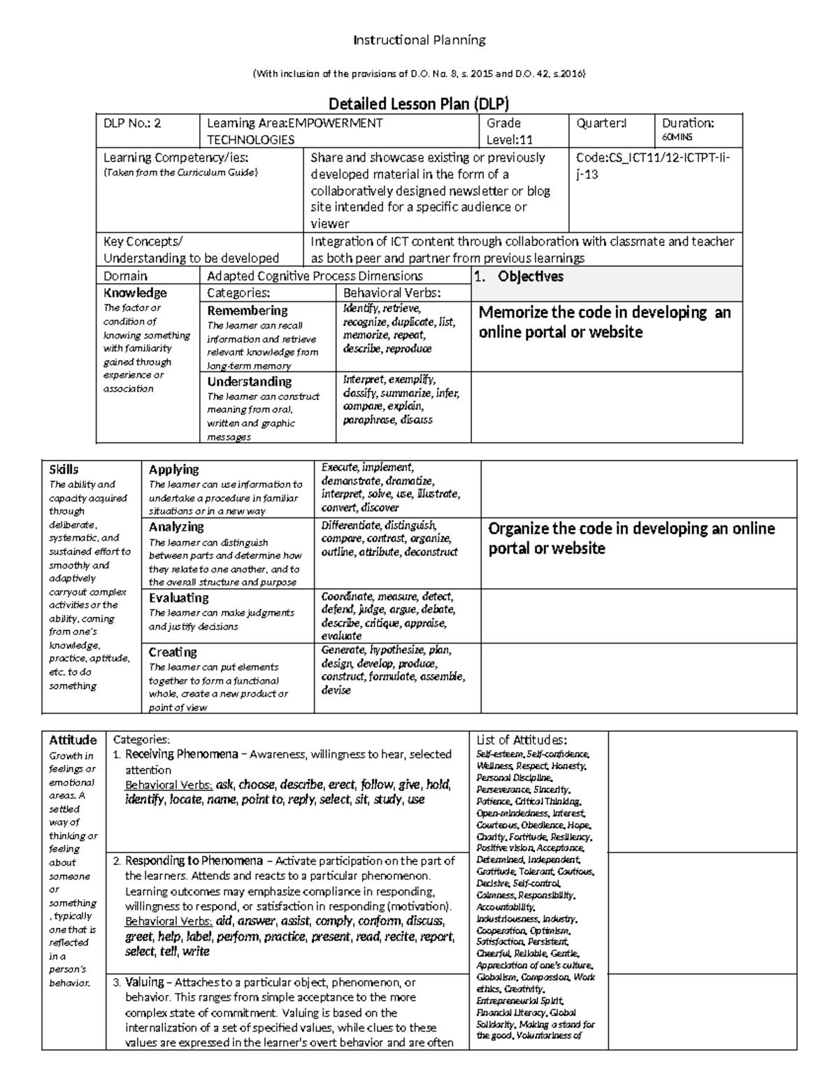 Detailed-lesson-plan-for-submission-no-2 - Instructional Planning (With ...