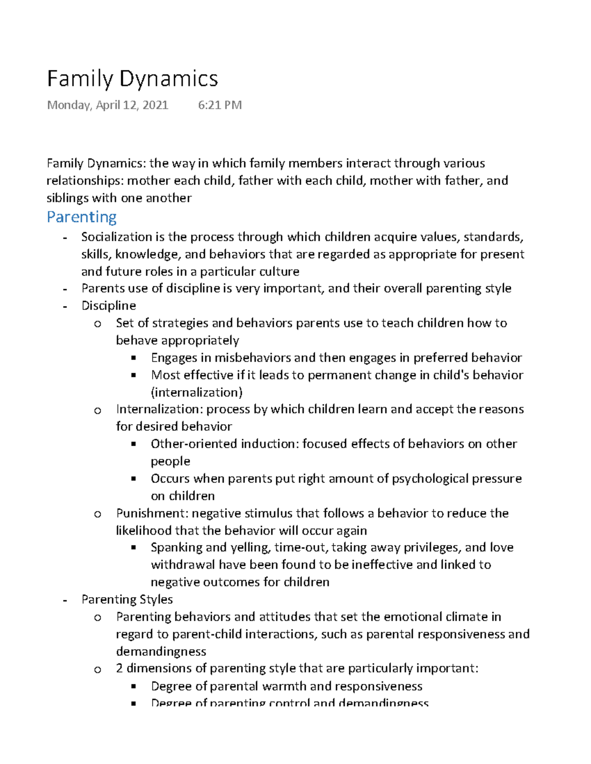 Family Dynamics - Ganger - Family Dynamics: the way in which family ...