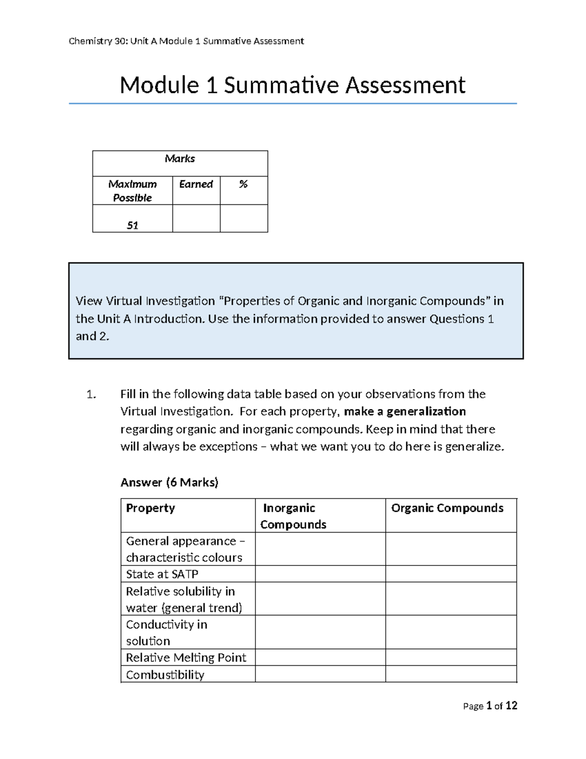 Module 1 Summative Assessment - Module 1 Summative Assessment 1. Fill ...