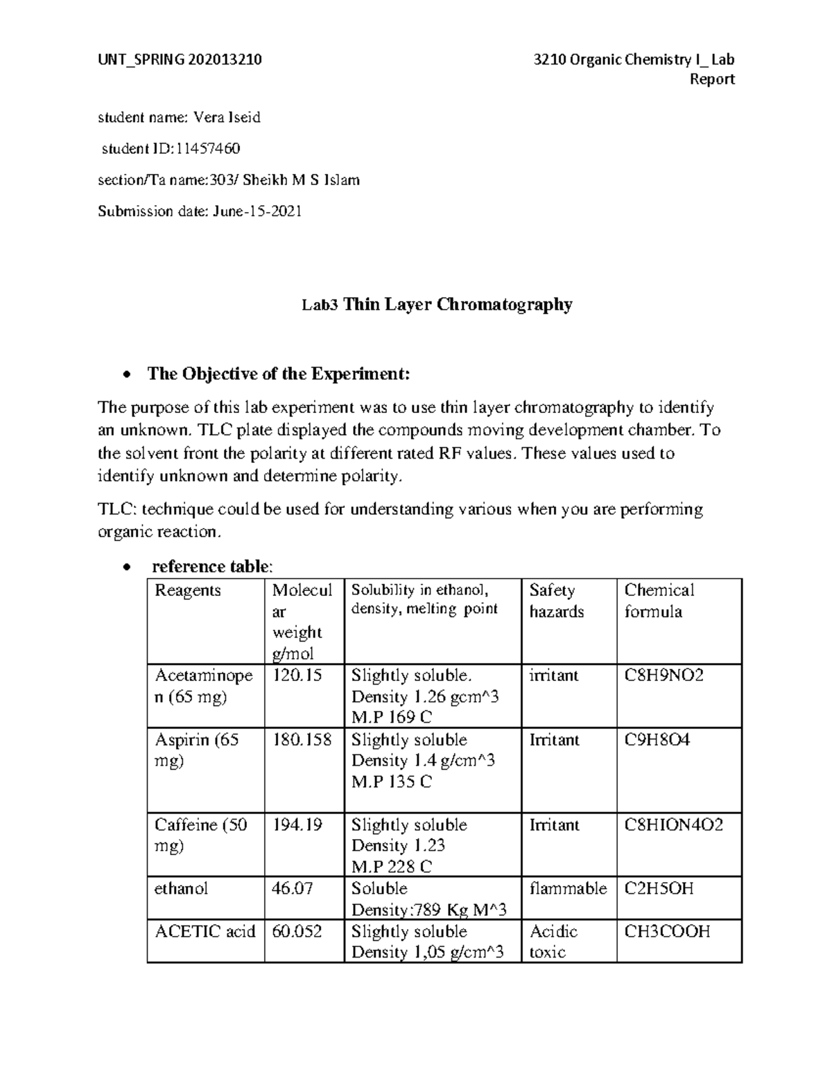Document 34-4 - lab report - Report student name: Vera Iseid student ID ...