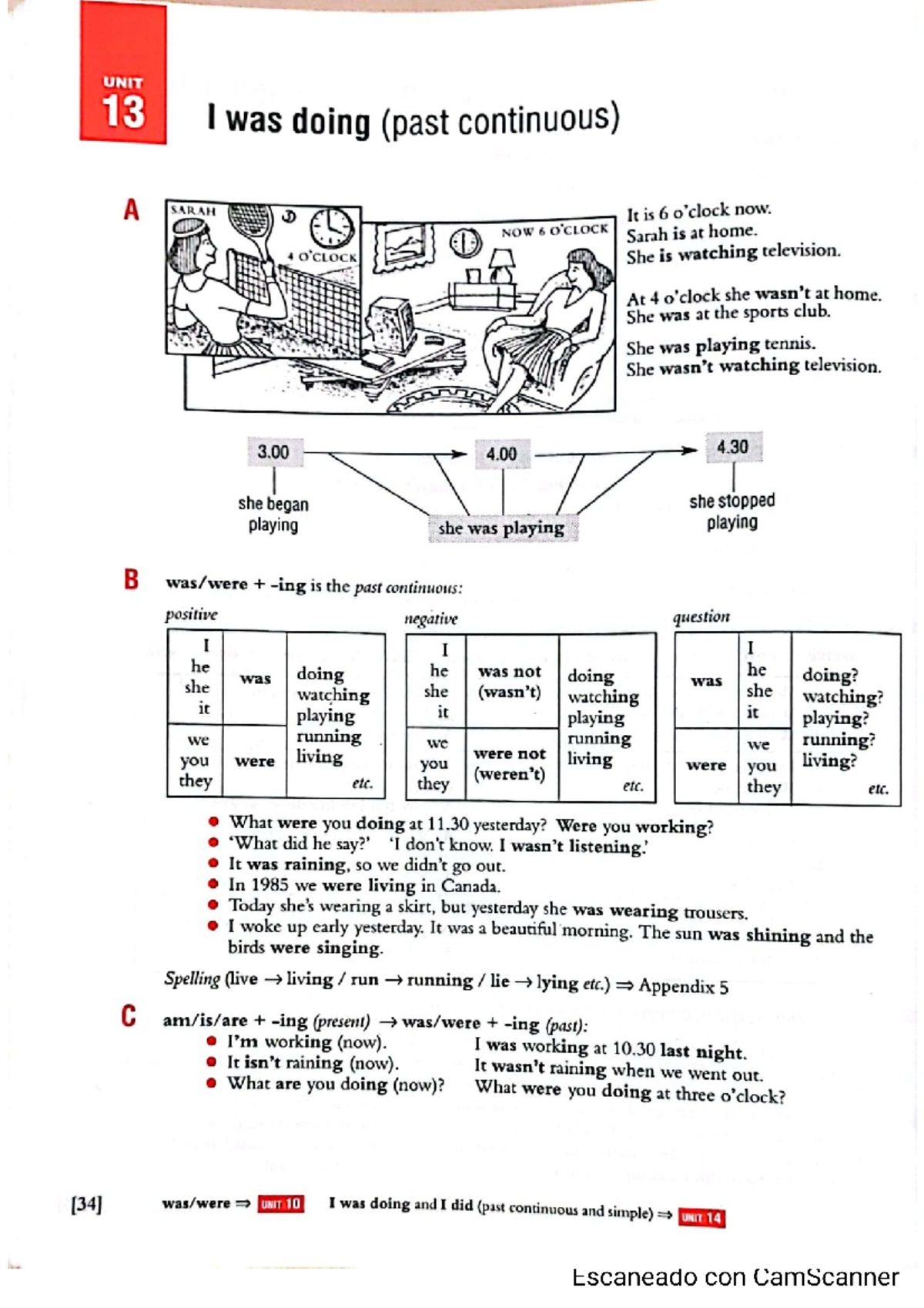 Past Continuous - Exercises - UNIT 13 I was doing (past continuous) A ...