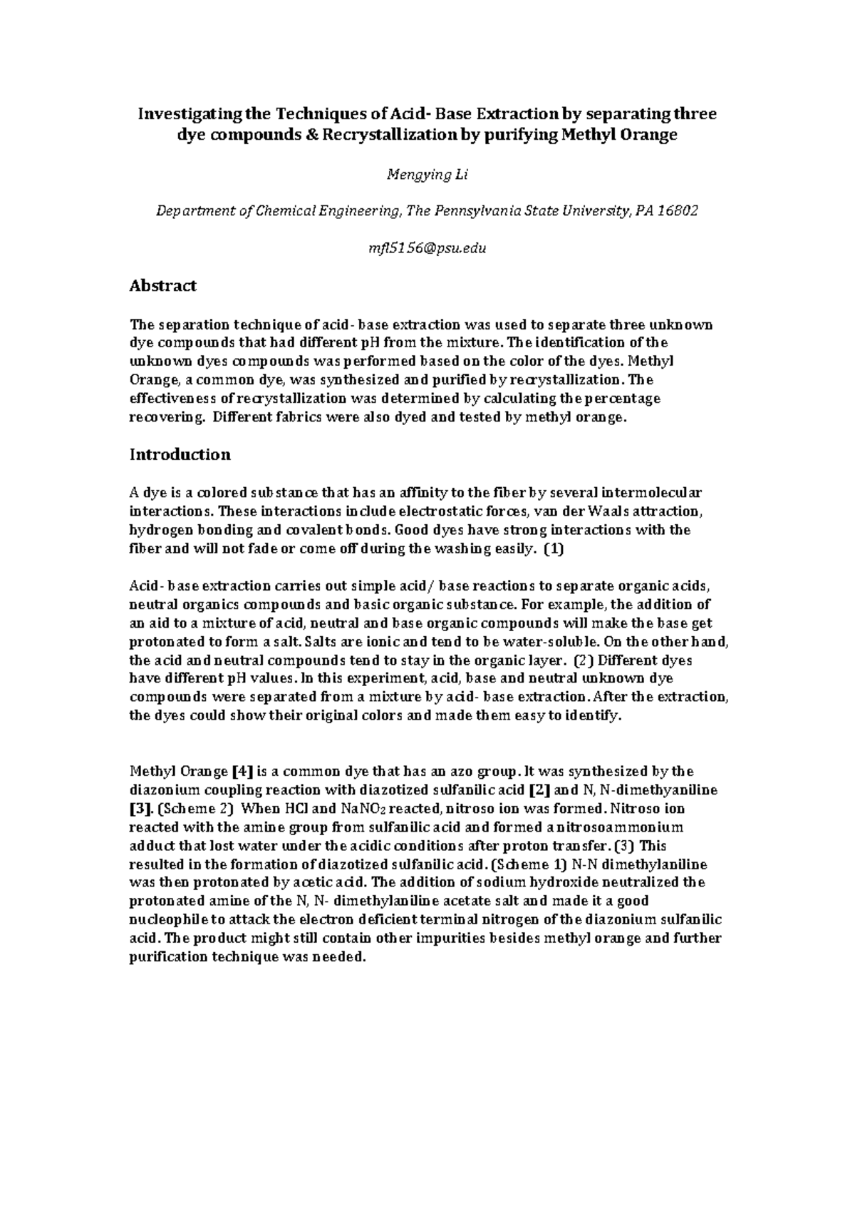 Texture-Lab-Report - Investigating the Techniques of Acid- Base ...