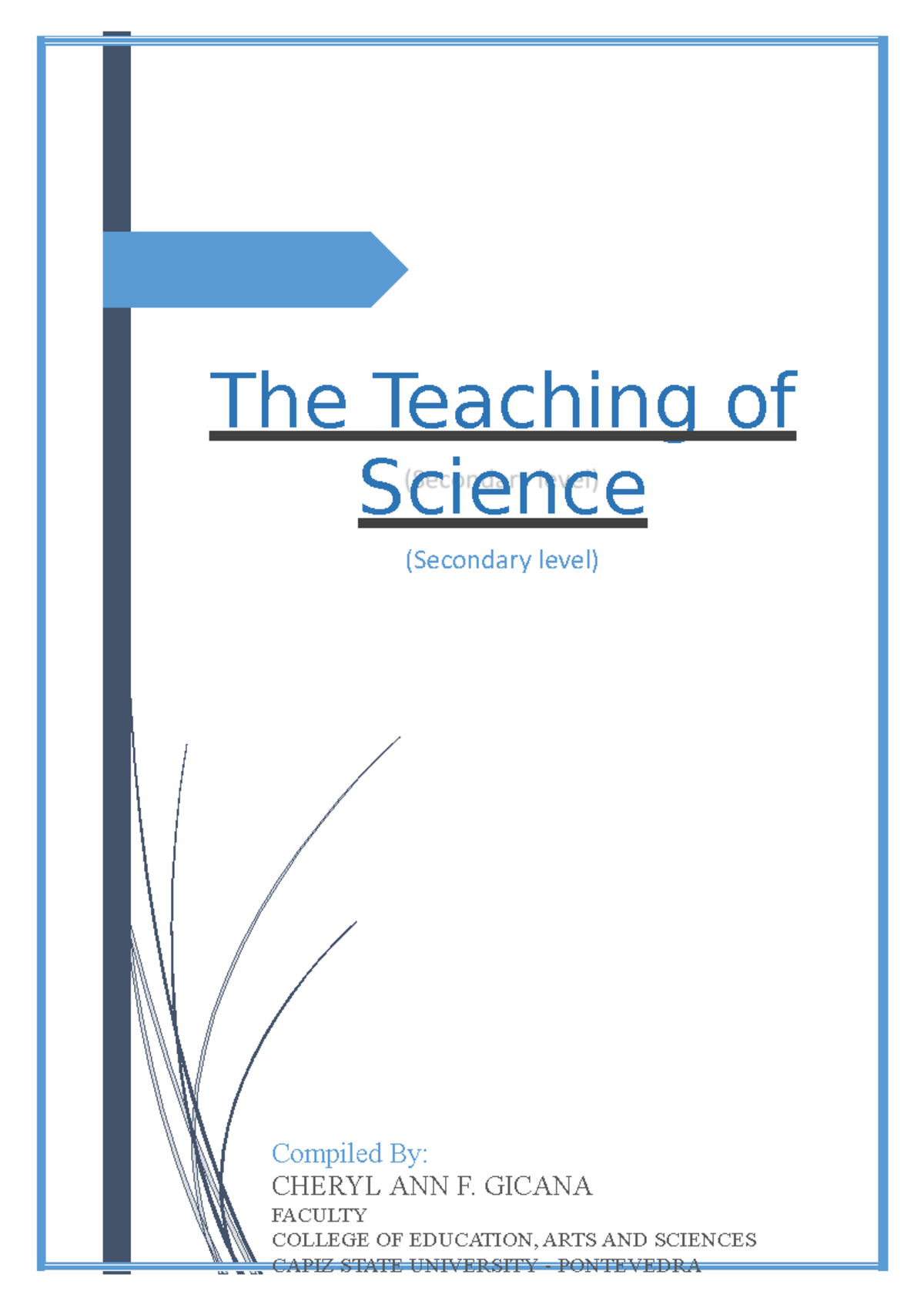 Learning Guide 1 Nature, Aims and Objectives of Teaching Science - The ...