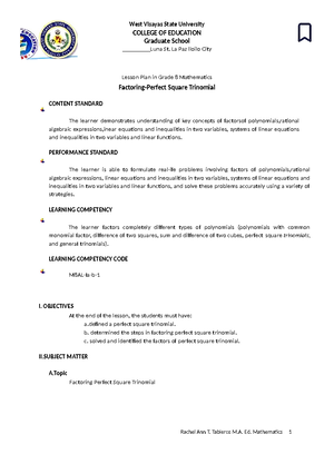 DLP9-Q1-BMI - lesson plan - MACARIO B. ASISTIO SR. HIGH SCHOOL (MAIN ...