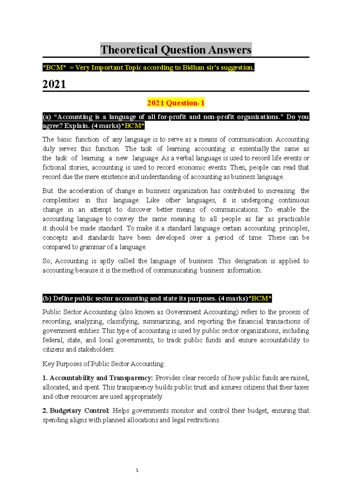 YQ Solution - This document contains answers for theoretical accounting ...