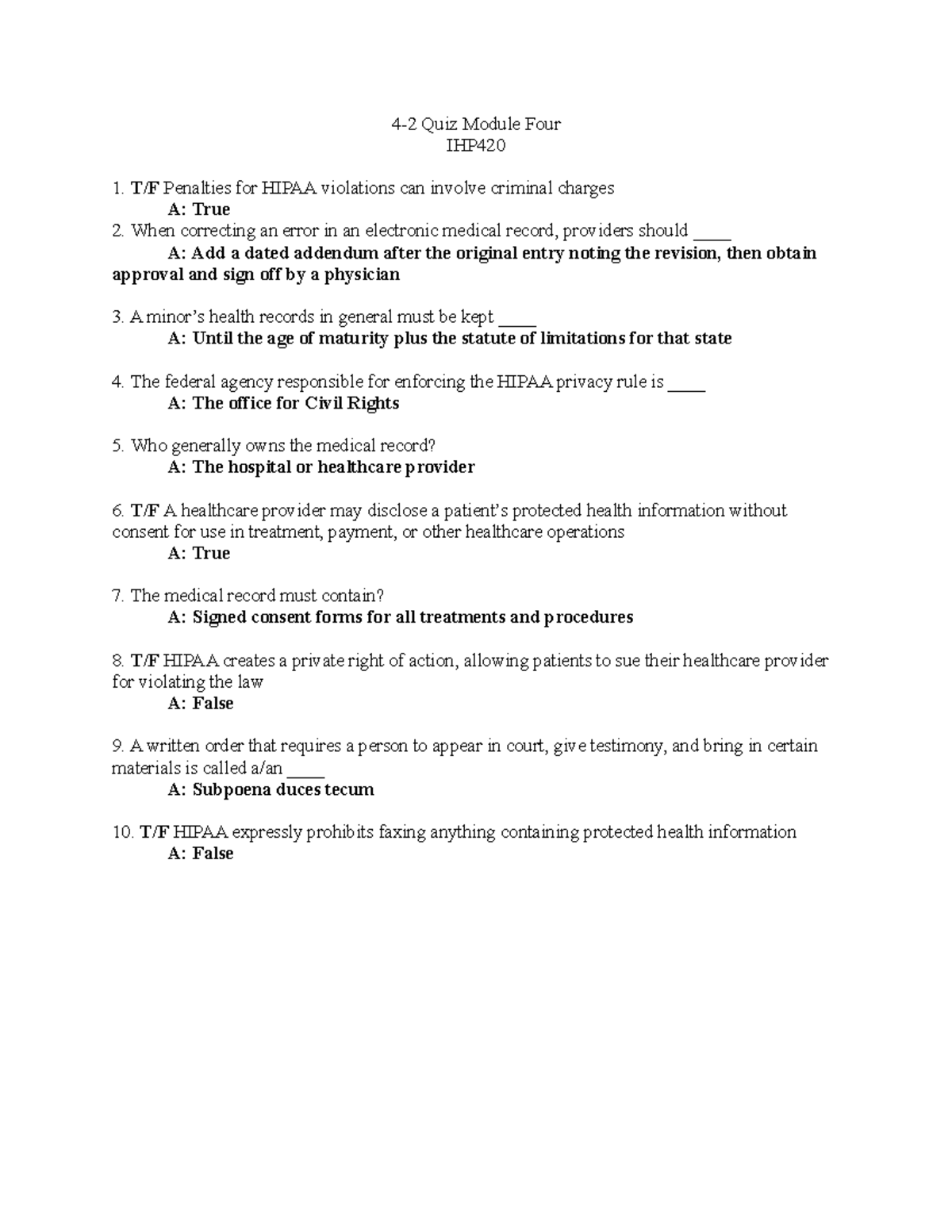 4-2 Quiz- Module 4 - Studocu