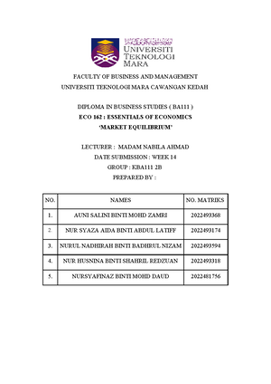Individual Assignment MGT 162 - INDIVIDUAL ASSIGNMENT STUDENT SELF ...