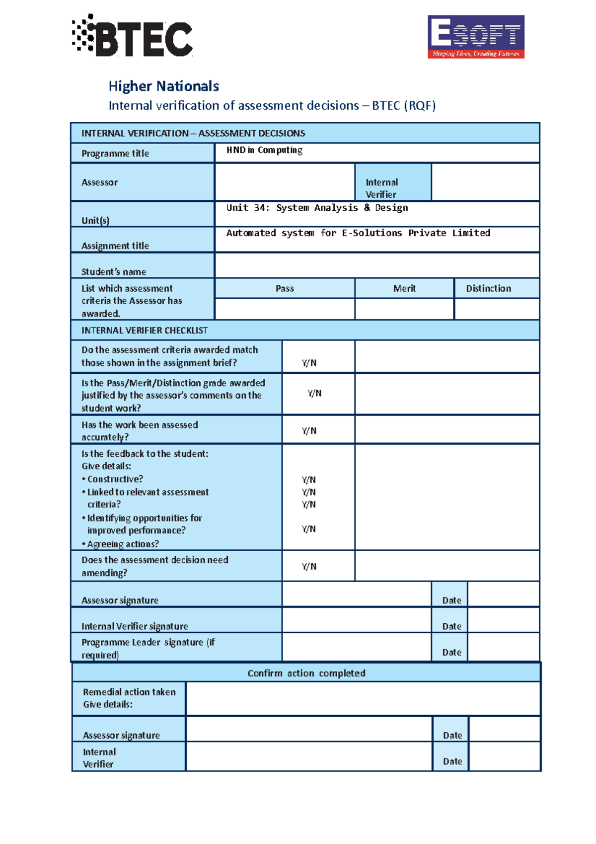 1160-161962432009 3-Unit 34 System Analysis Design Reworded 2021 - HND in Computing - Studocu