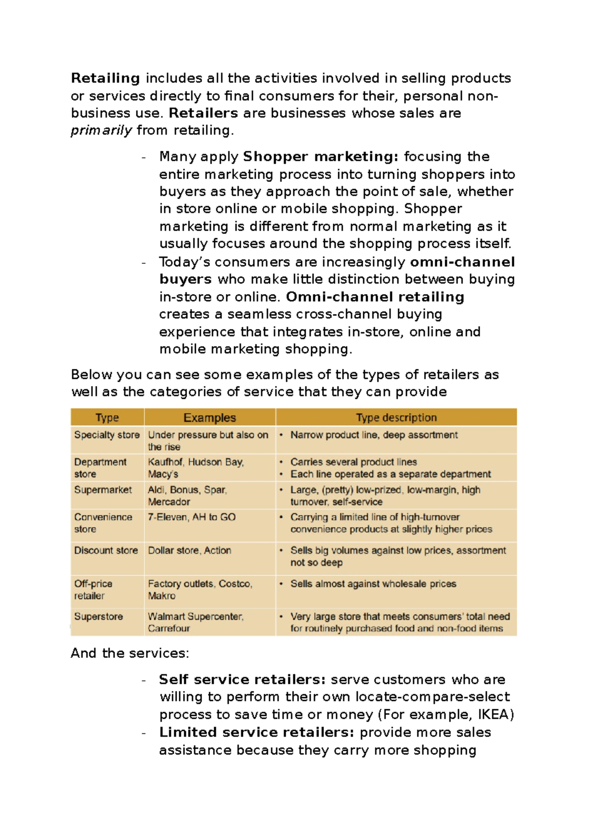 Retailing includes all the activities involved in selling products or ...