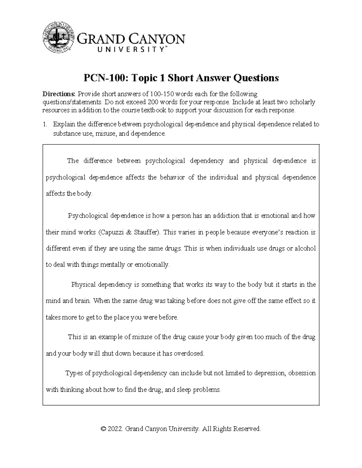 PCN-100-RS-T1Short Answer Questions completed 1 - PCN-100: Topic 1 Short Answer Questions - Studocu