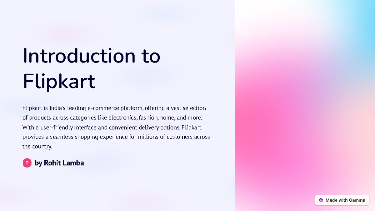 flipkart details - Introduction to Flipkart Flipkart is India's leading ...