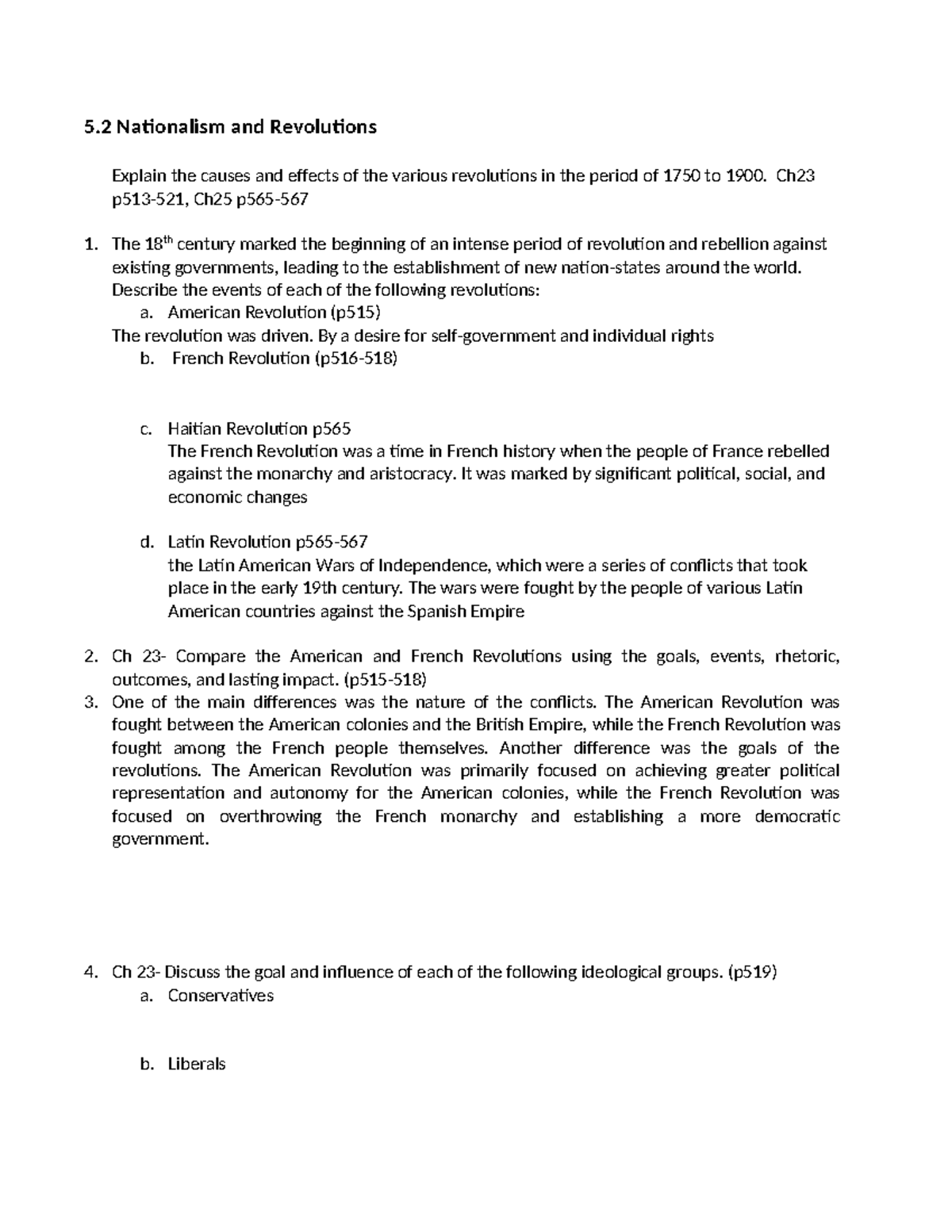 GR 5.2 Nationalism and Revolutions - 5 Nationalism and Revolutions ...