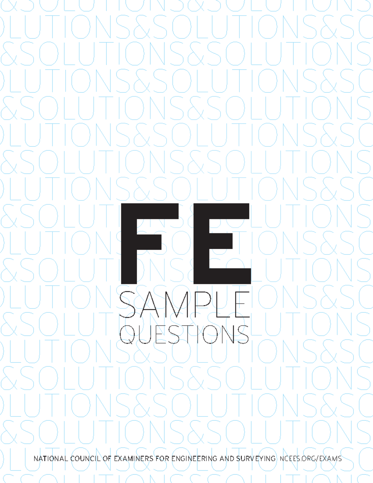 FE-Sample-Questions-Book 2015 - FE SAMPLE QUESTIONS NATIONAL COUNCIL OF ...