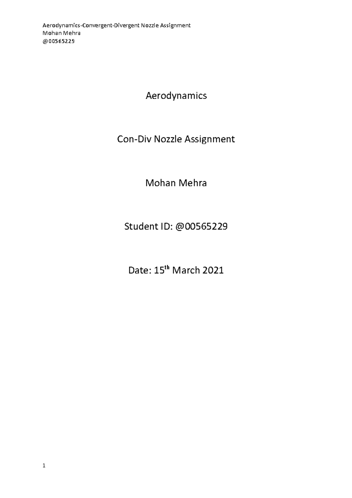 Aerodymanics -Con Div Nozzle - Mohan Mehra @ Aerodynamics Con-Div ...