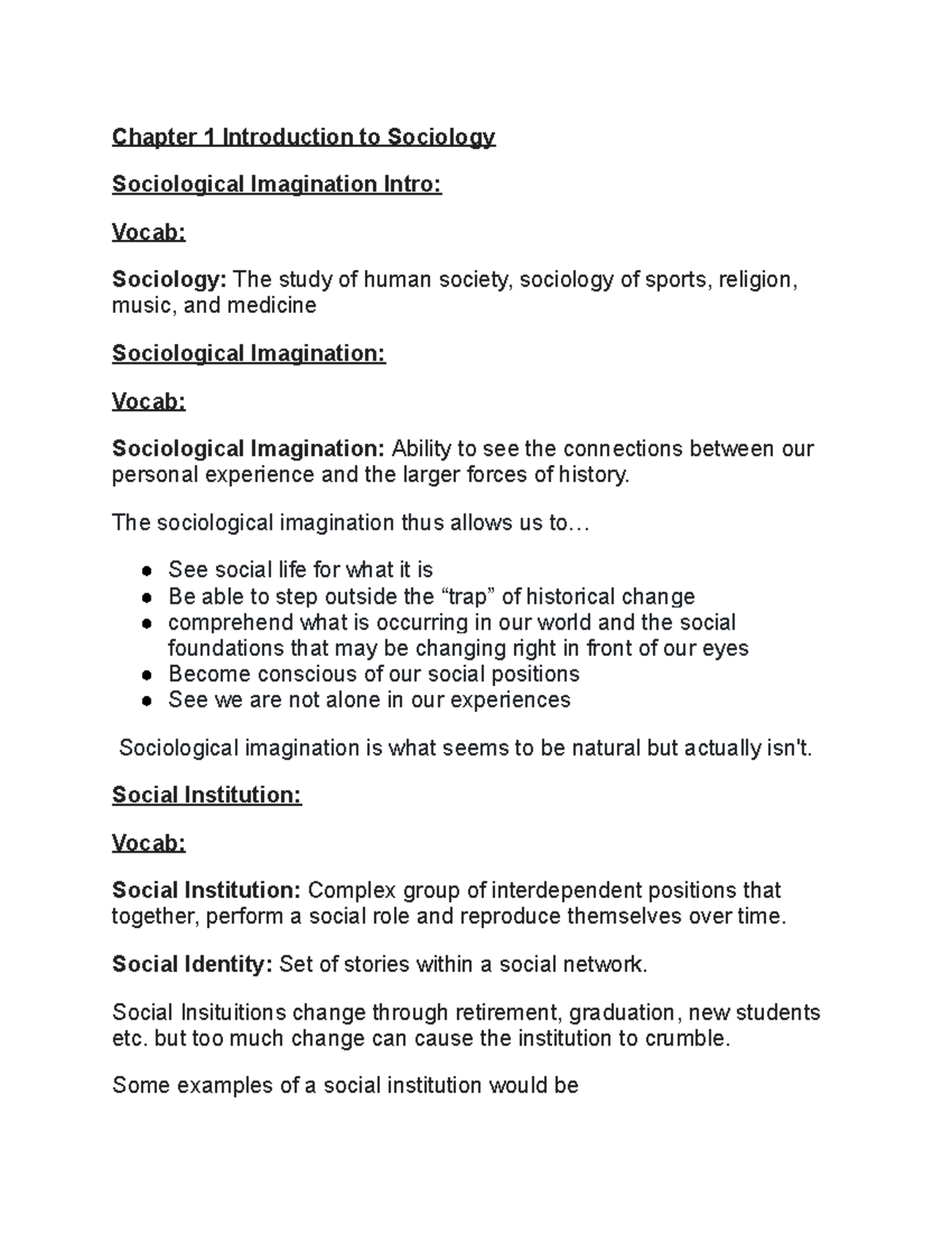 Unit 1 Notes - summary of chapter 1 - You May Ask Yourself: An ...