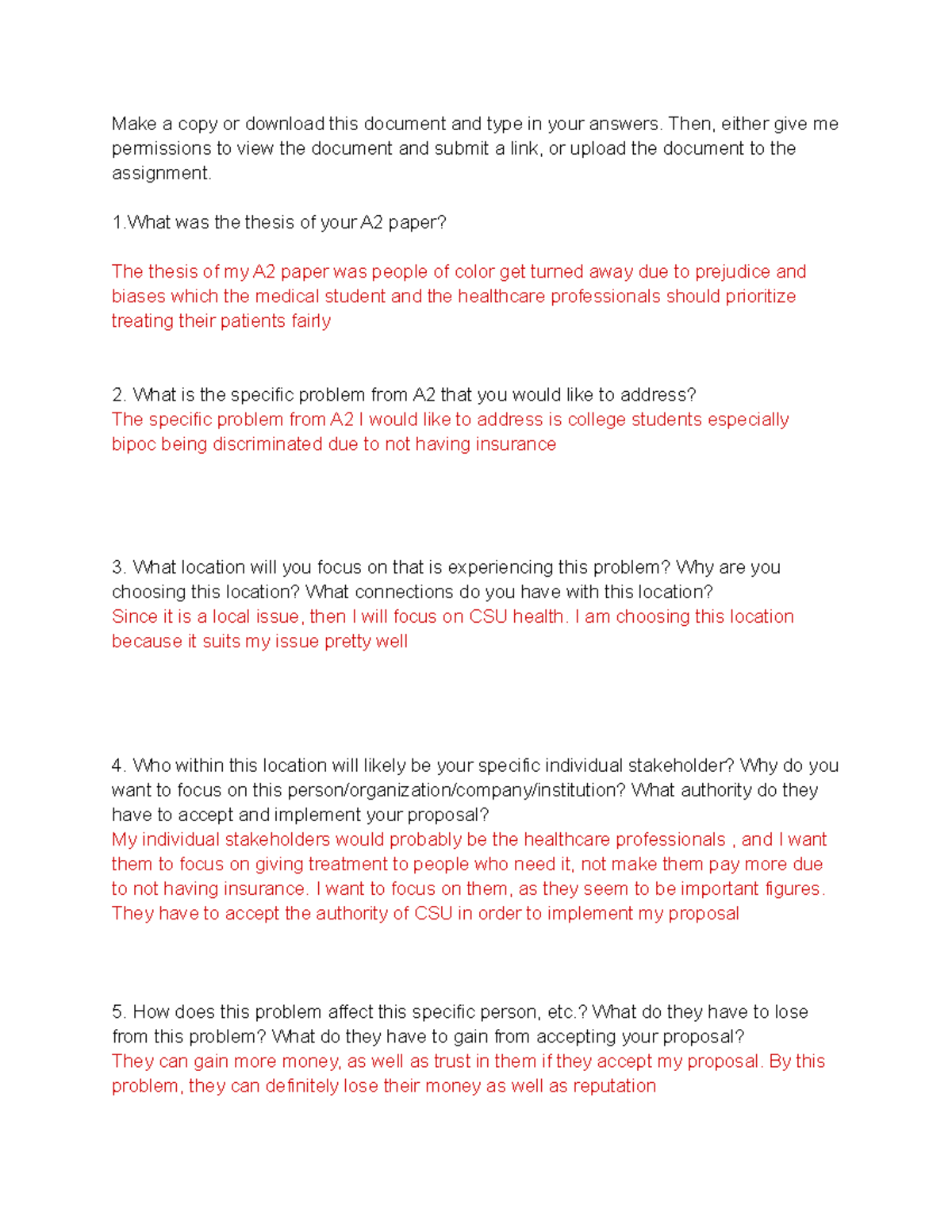 A3 Prep Worksheet - notes - Make a copy or download this document and ...