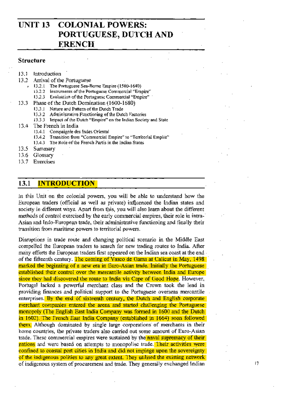 Colonial Powers - UNIT 13 COLONIAL POWERS: PORTUGUESE, DUTCH AND FRENCH ...