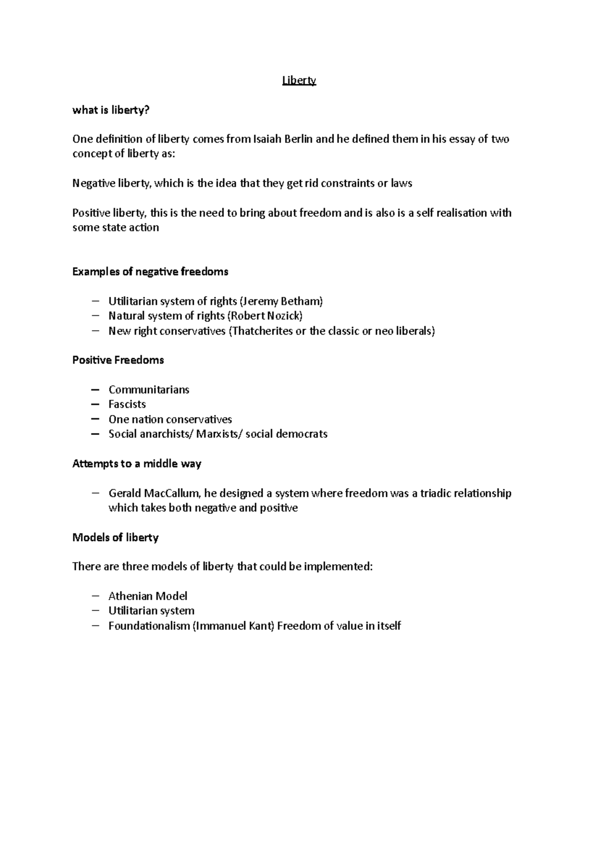 Liberty - Liberty what is liberty? One definition of liberty comes from ...