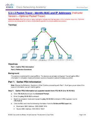 2.2.3.4 Packet Tracer - Configuring Initial Switch Settings - 2.2.3 ...