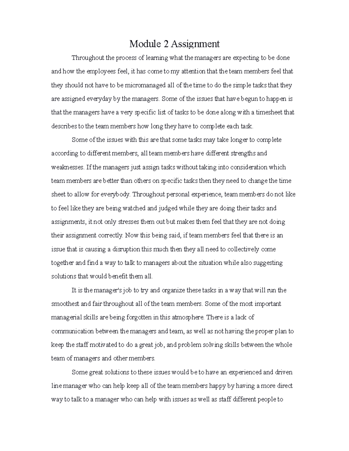 Business Module 2 Assignment - Module 2 Assignment Throughout the ...