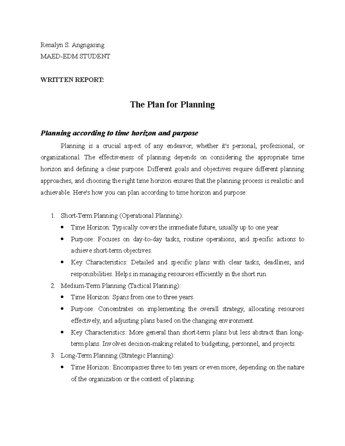 Angngasing Renalyn Written Report - Renalyn S. Angngasing MAED-EDM ...