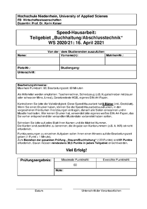 Skript Teil 1 - Buchhaltung - Skript zur Vorlesung Buchhaltung ...