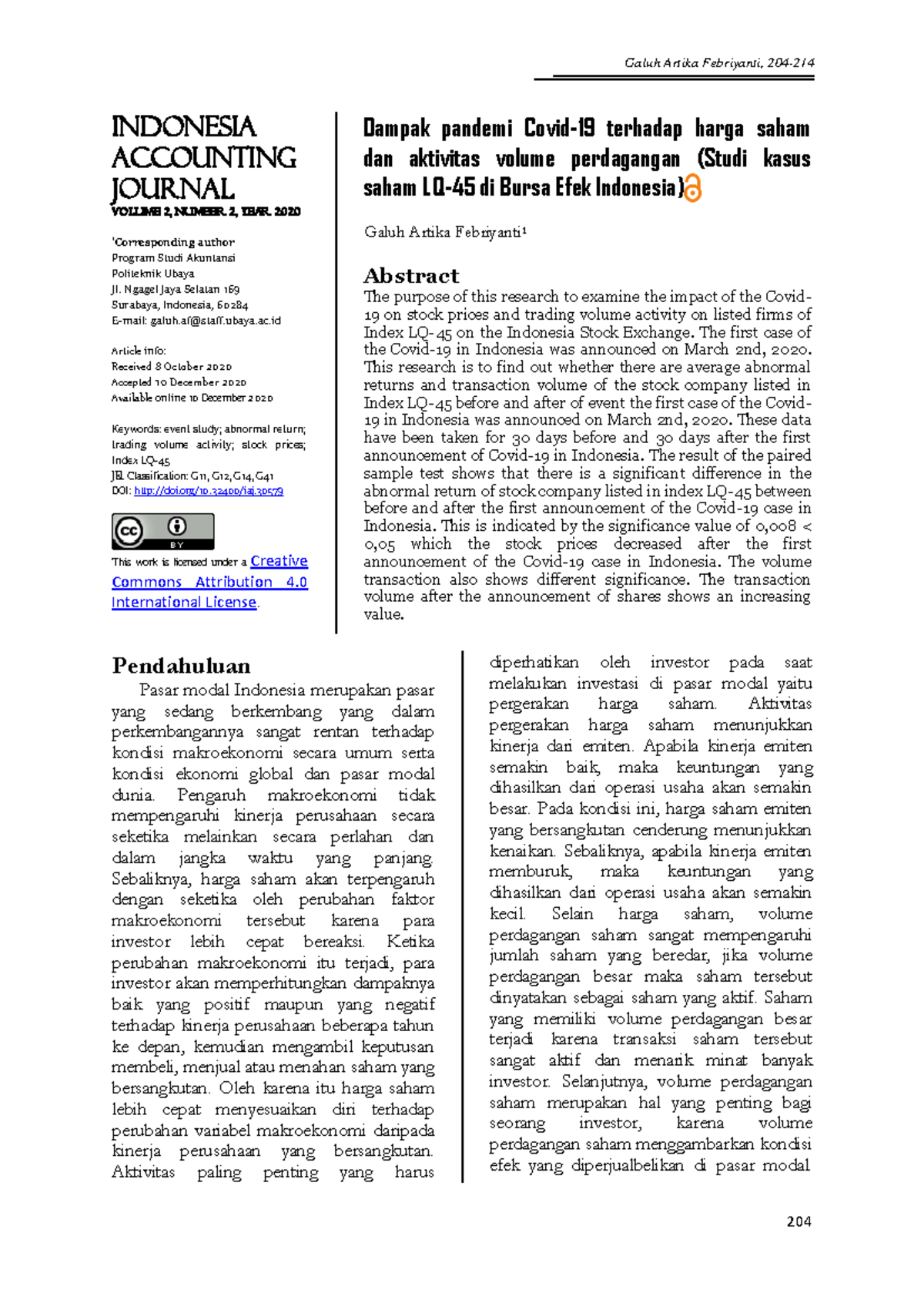 30579 65650 1 PB - coba - INDONESIA ACCOUNTING JOURNAL Volume 2 ...