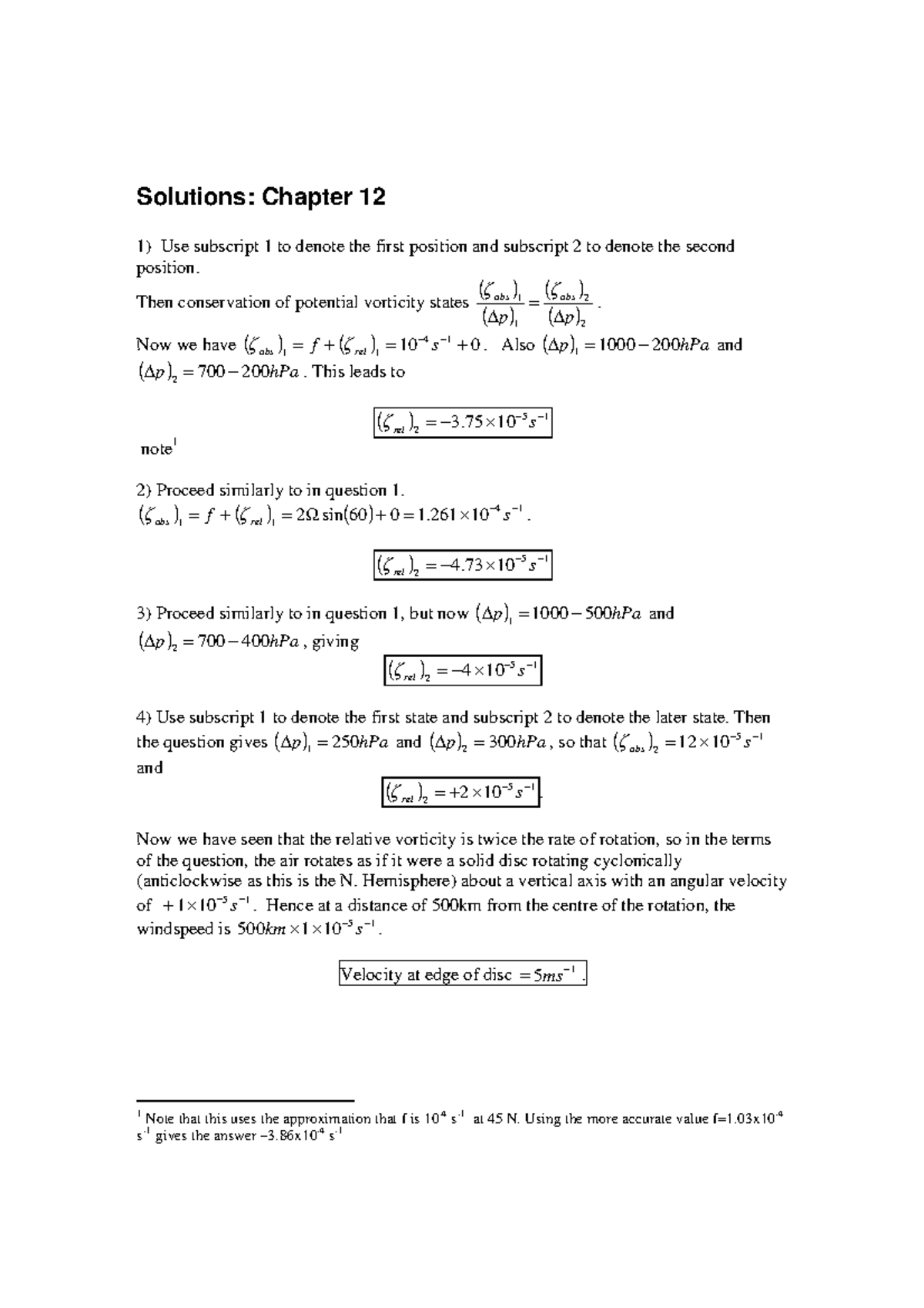 Tutorial 12 Solutions - Chapter 12 - Solutions: Chapter 12 1) Use ...