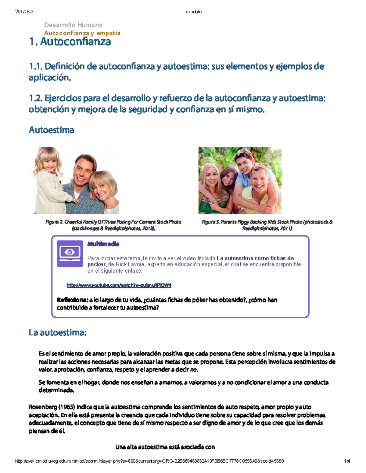 Desarrollo Humano v2 Autoconfianza y empatía 7 - 1. Autocon anza 1. De ...