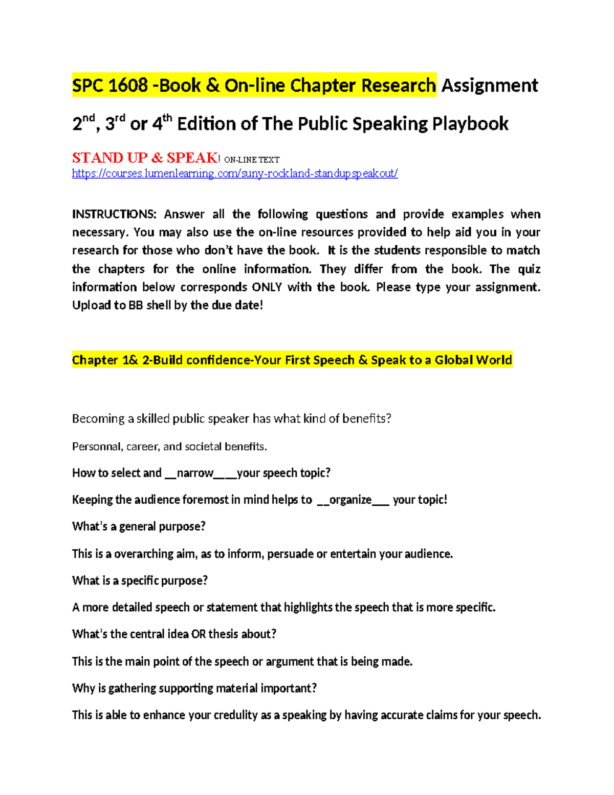 SPC BC 1608-Home Quiz - uwuuwwuwu - SPC 1608 -Book & On-line Chapter Research Assignment 2 nd ...