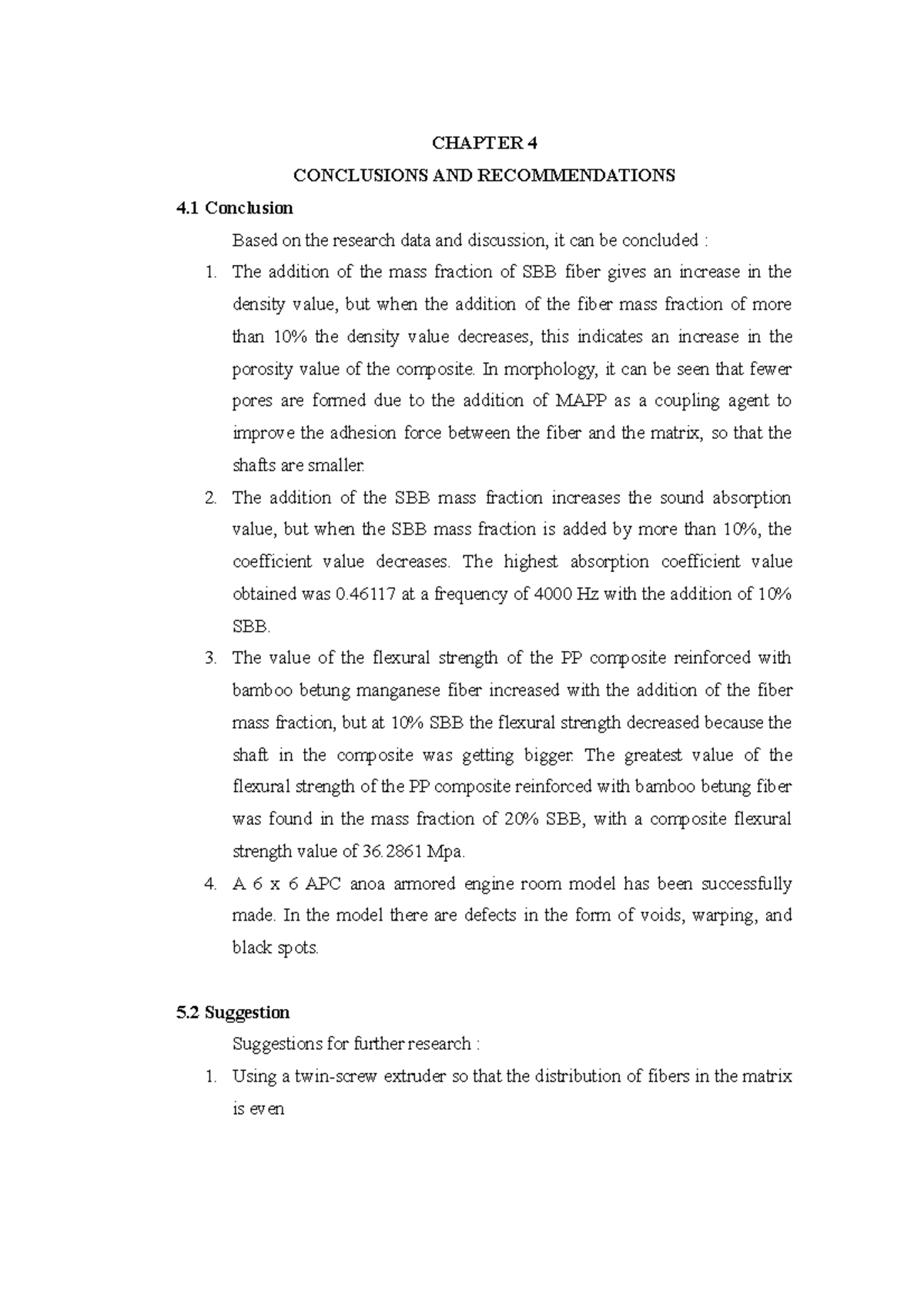 Composite Report Chapter 4 Conclusions And Recommendations - CHAPTER 4 ...