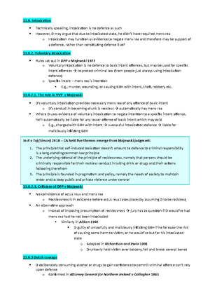 13 Defences I incapacity and negating the elements of the offence ...