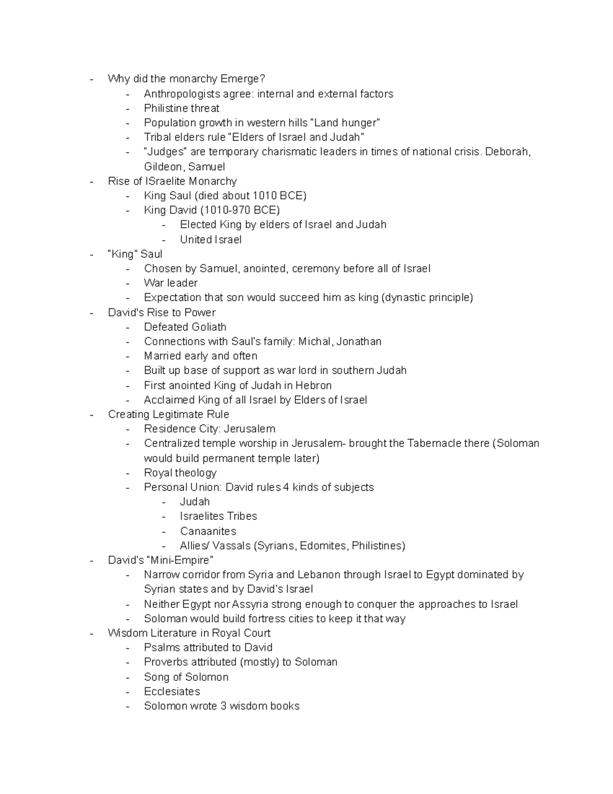 David United Monarchy - Why did the monarchy Emerge? Anthropologists ...