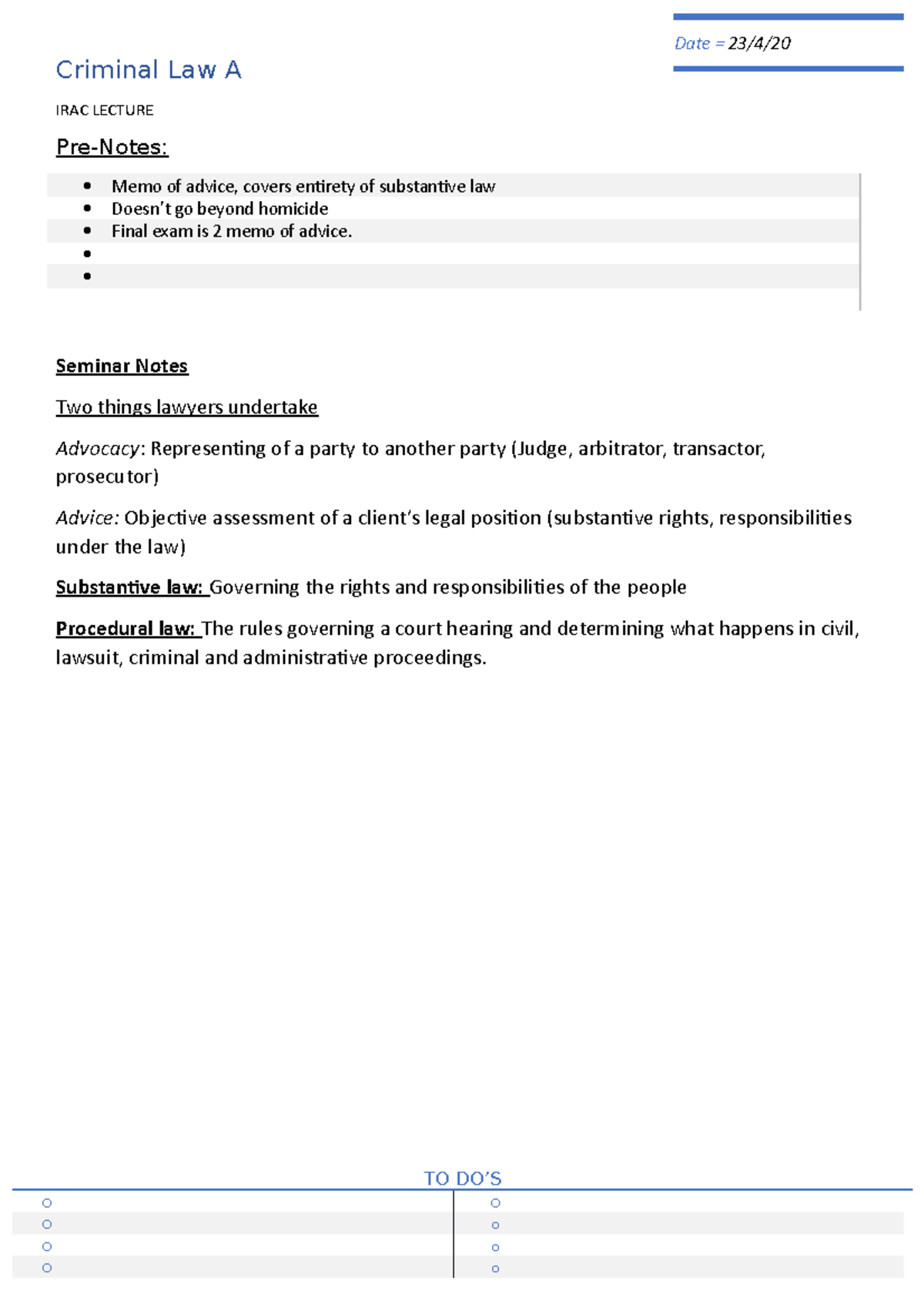 Law Memo Irac At Eileen Towner Blog