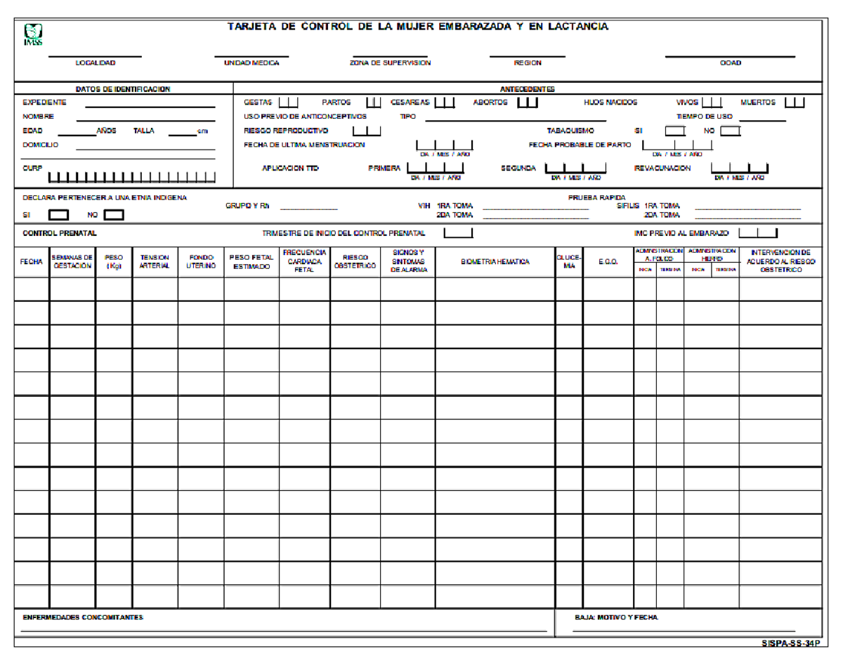Formatos EN Blanco Sispa 2024 - Salud Publica - Studocu