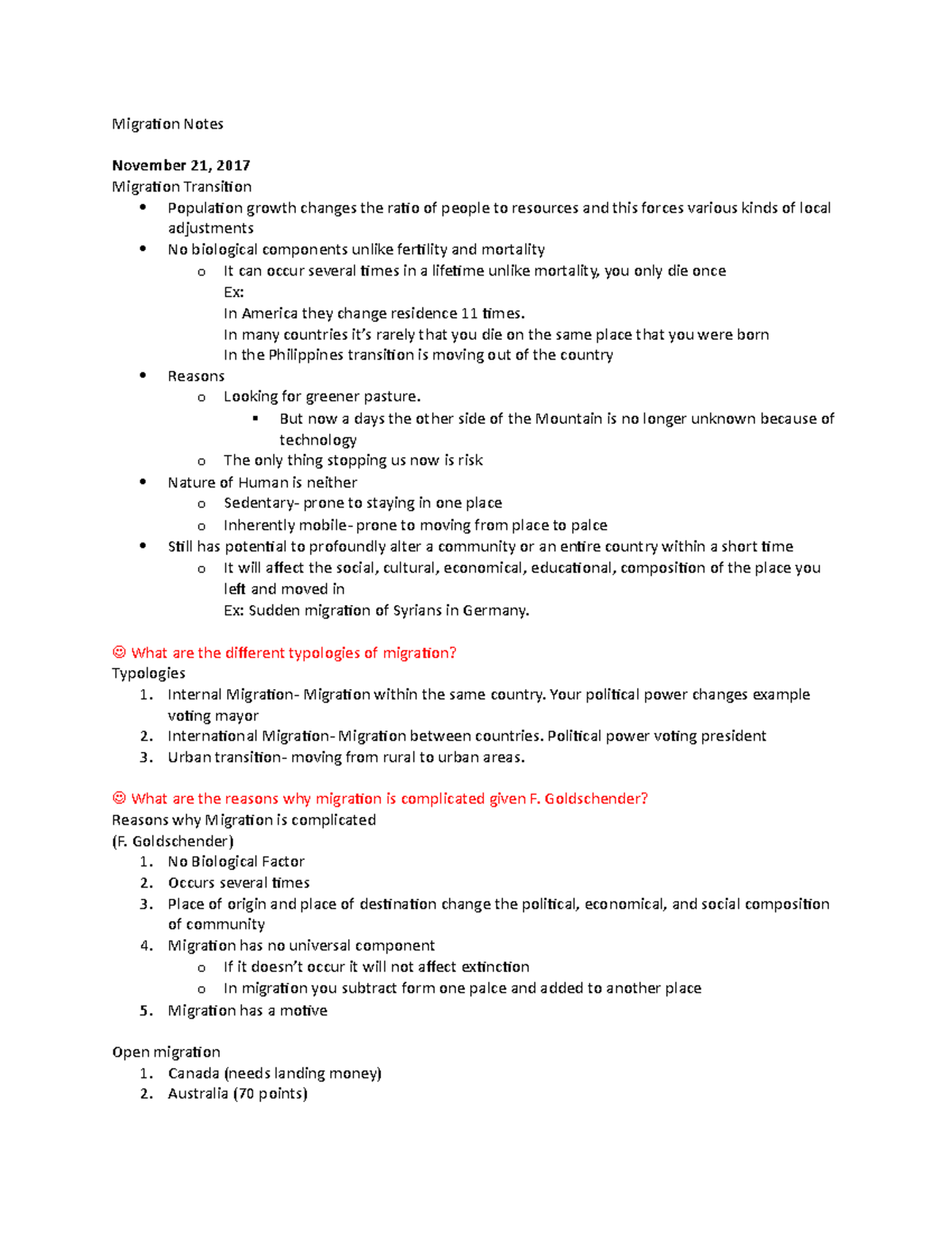 2017-11-28 Migration Notes - Migration Notes November 21, 2017 ...