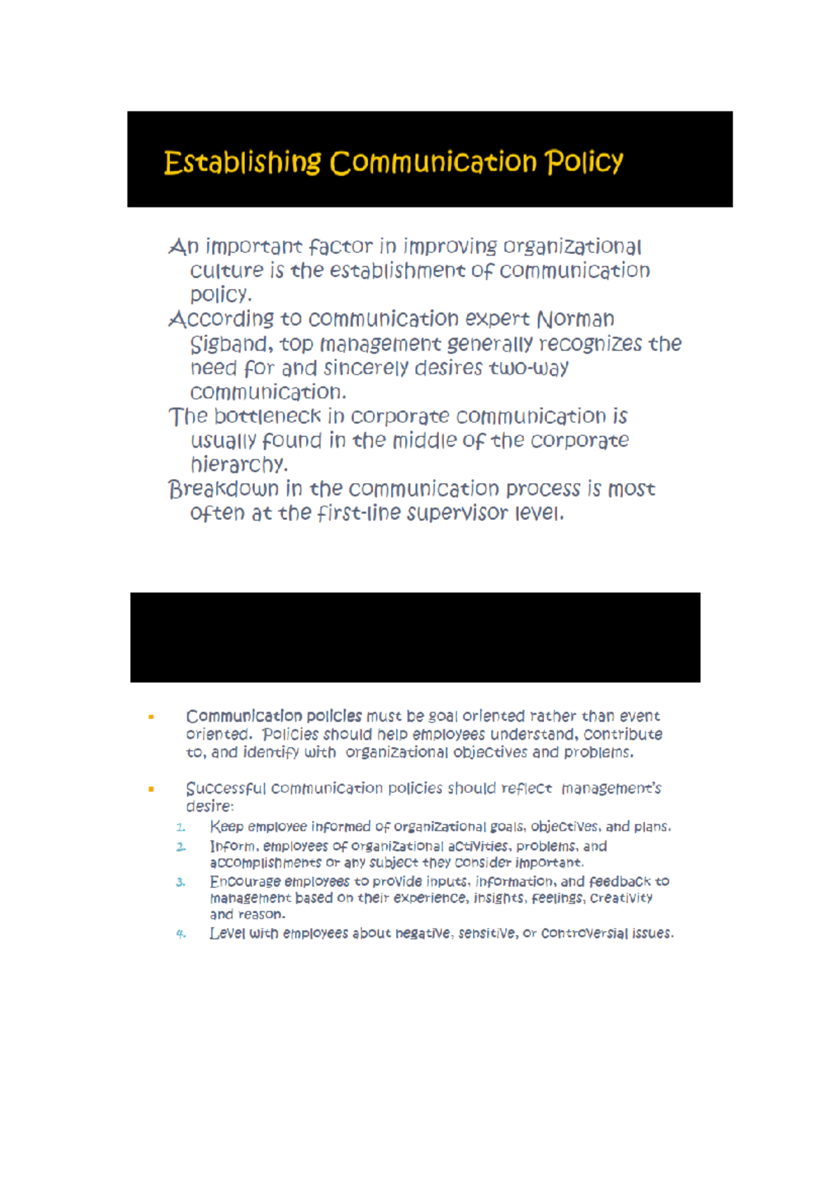 Establishing Communication Policy - Offices Systems - UiTM - Studocu