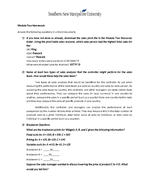 ACC 340 Module Five Homework - Module Five Homework Respond to each and ...
