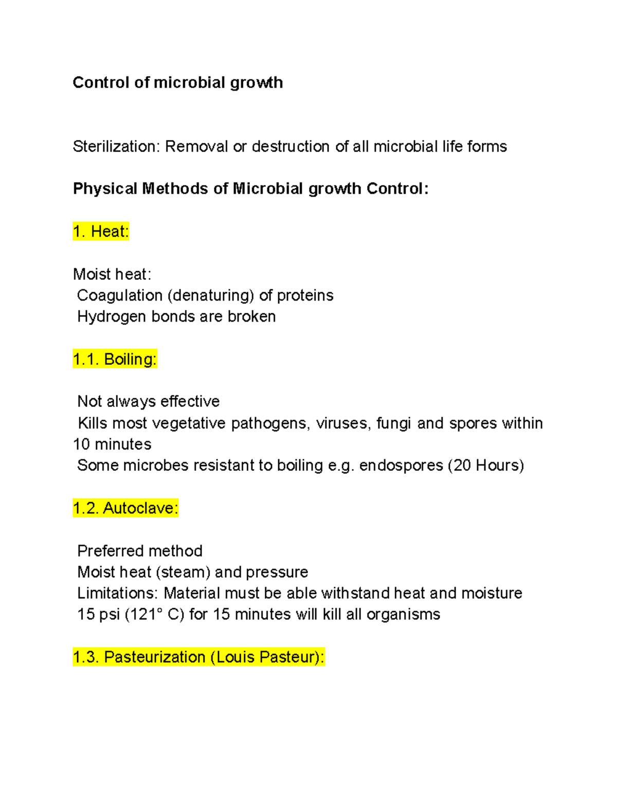 Control of microbial growth ( microbiology) - Control of microbial ...