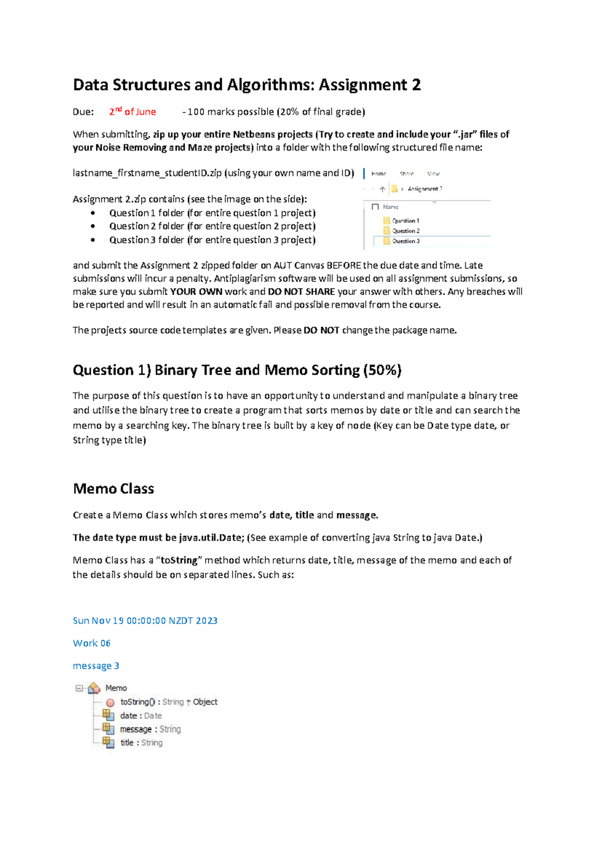 Assignment 2 - jar” files of your Noise Removing and Maze projects) into a folder with the ...
