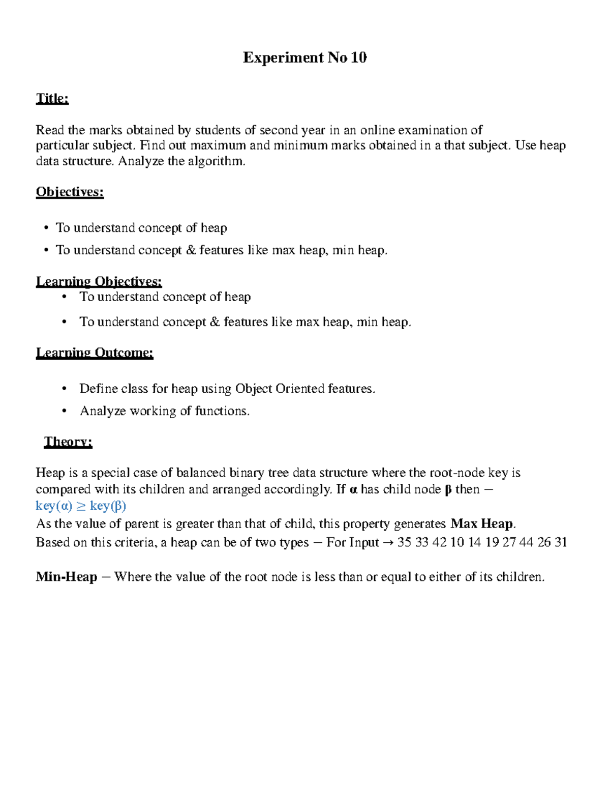 Practical No-10 - Experiment No 10 Title: Read the marks obtained by ...