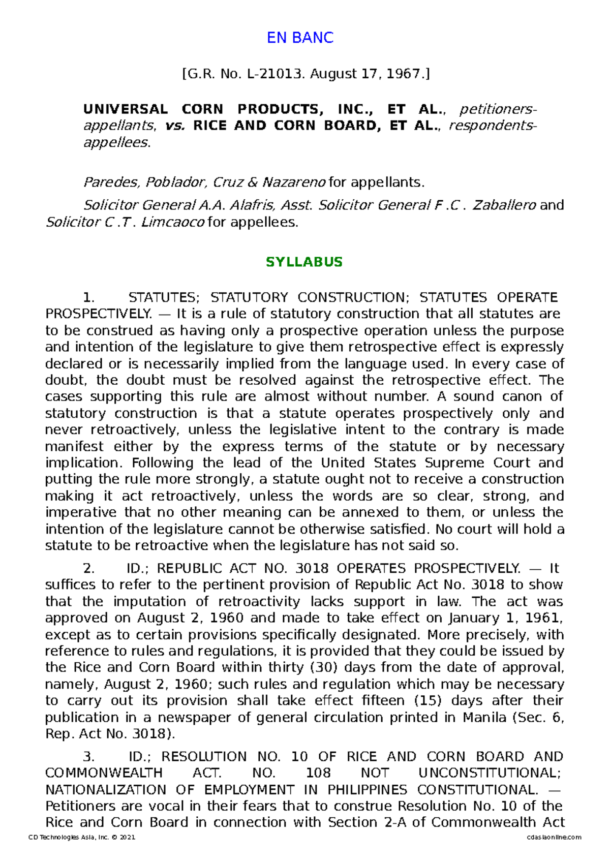 143653-1967-Universal Corn Products Inc - EN BANC [G. No. L-21013 ...