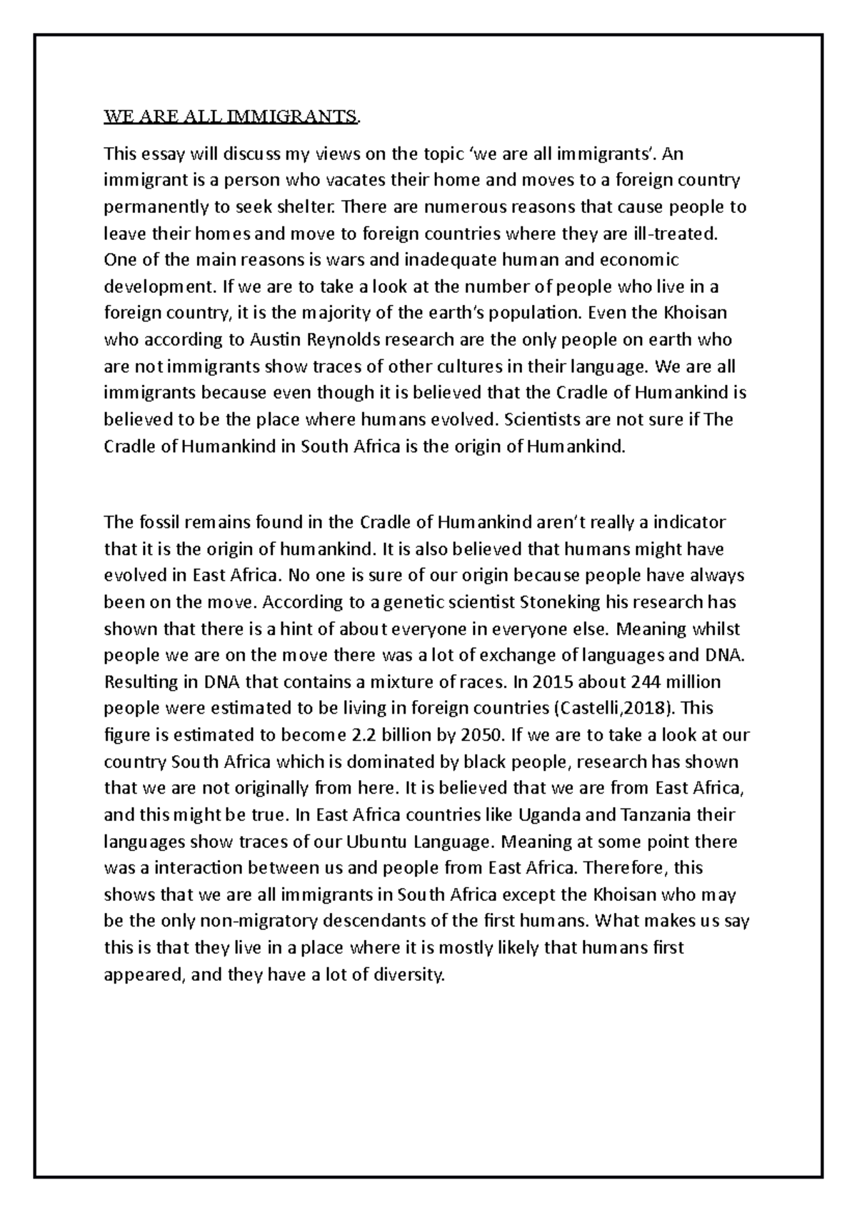 Block essay draft - ELEN1003 - Wits University - Studocu