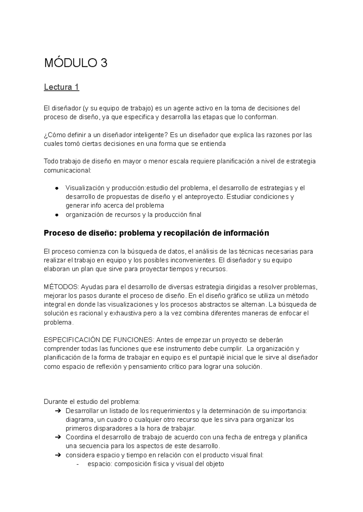 Modulo 3 Y 4 Diseño DE Comunicación Visual - MÓDULO 3 Lectura 1 El diseñador (y su equipo de ...