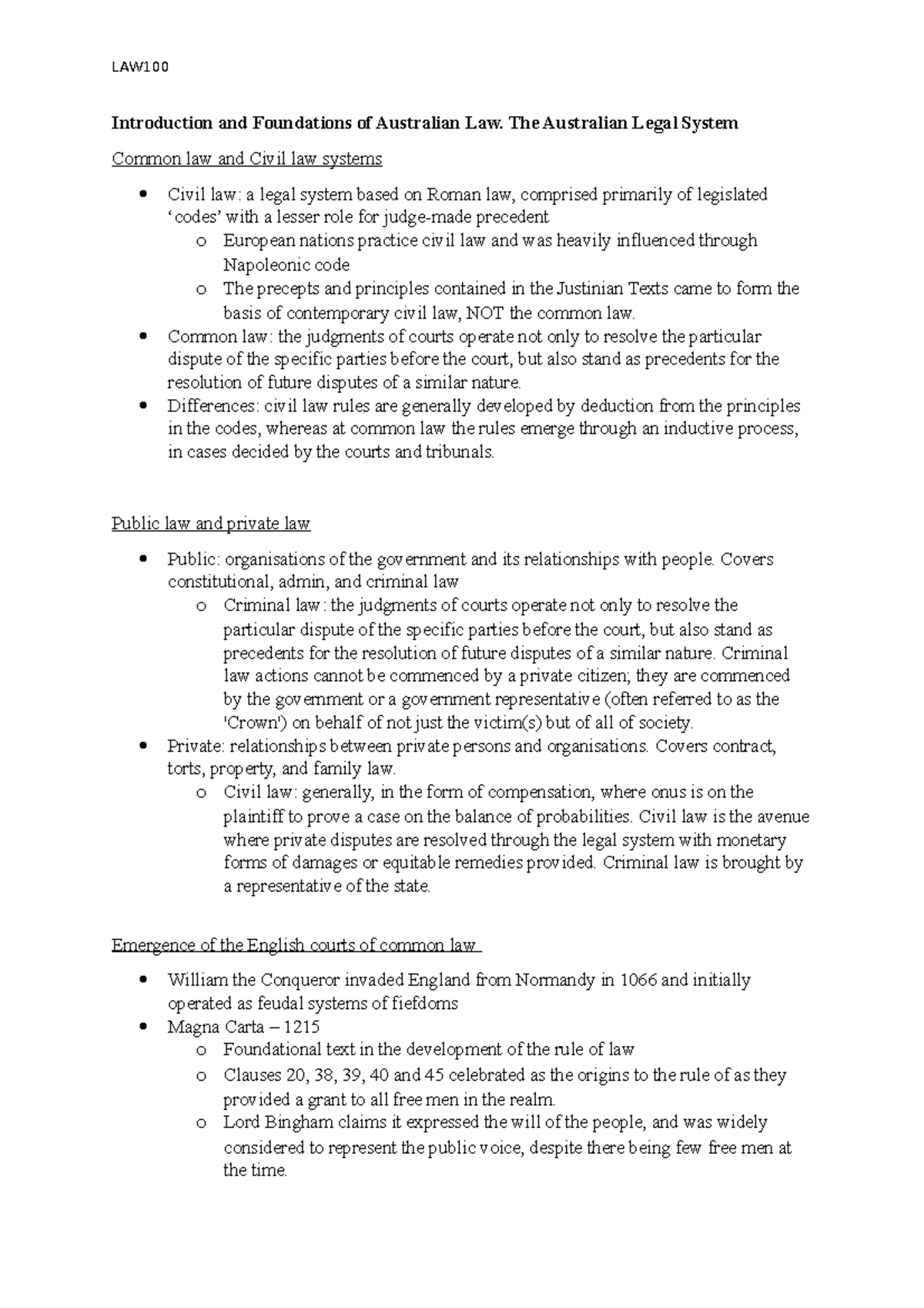 Introduction and Foundations of Australian Law - The Australian Legal ...