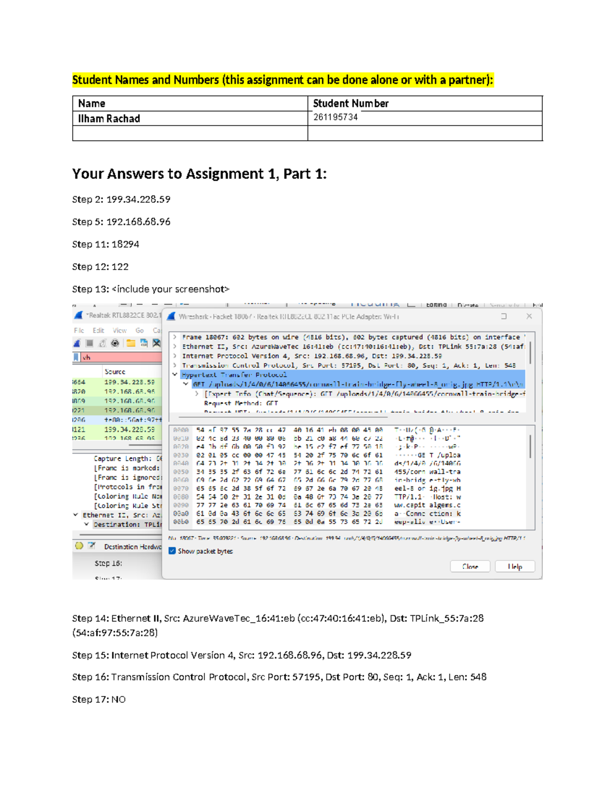 NF CCC431- Assignment 1 - Student Names and Numbers (this assignment ...